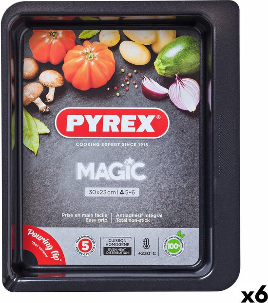 Ovenschaal Pyrex Magic Rechthoekig Metaal 30 x 23 cm 6 Stuks | bol