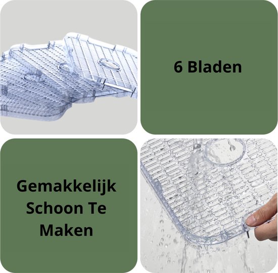 Meridianus Voedseldroger - Droogoven - Dehydrator - 6 Lagen | bol.com