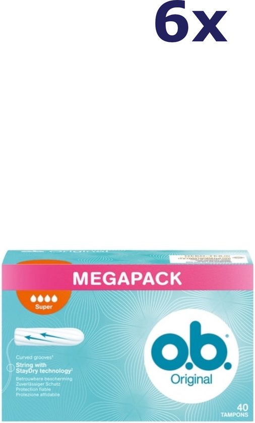 OB Tampons Super - Megaverpakking 5 x 40 Stuks | bol