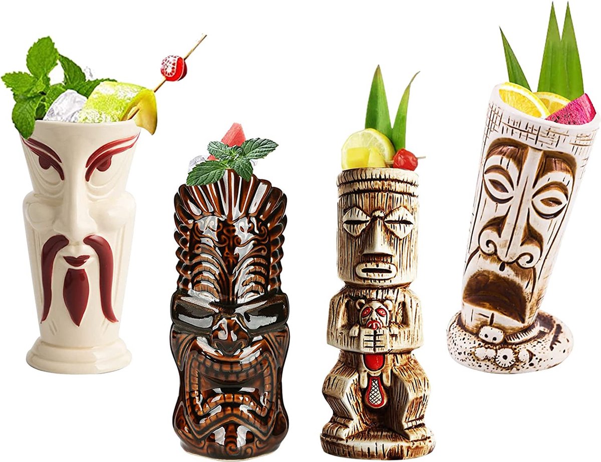 Tiki Mugs Tiki-koppen Tiki Mok Tiki Mugs Cocktailbeker Hawaii ...