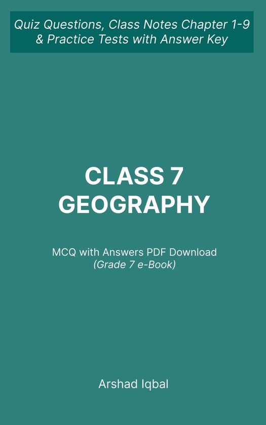 Class 7 Geography MCQ with Answers PDF Download (Grade 7 e-Book) (ebook ...