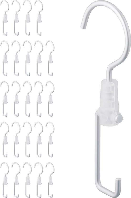Relaxdays 25x kledinghaken - ophanghaken kledingroede - garderobehaken ...
