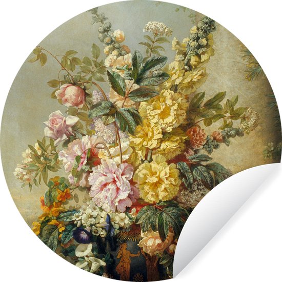 WallCircle - Muurstickers - Behangcirkel - Grote vaas met bloemen - Josep Mirabent -... | bol