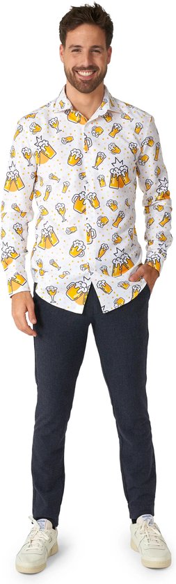 Suitmeister Beer White - Heren Carnavals Overhemd - Bier Kostuum Shirt ...