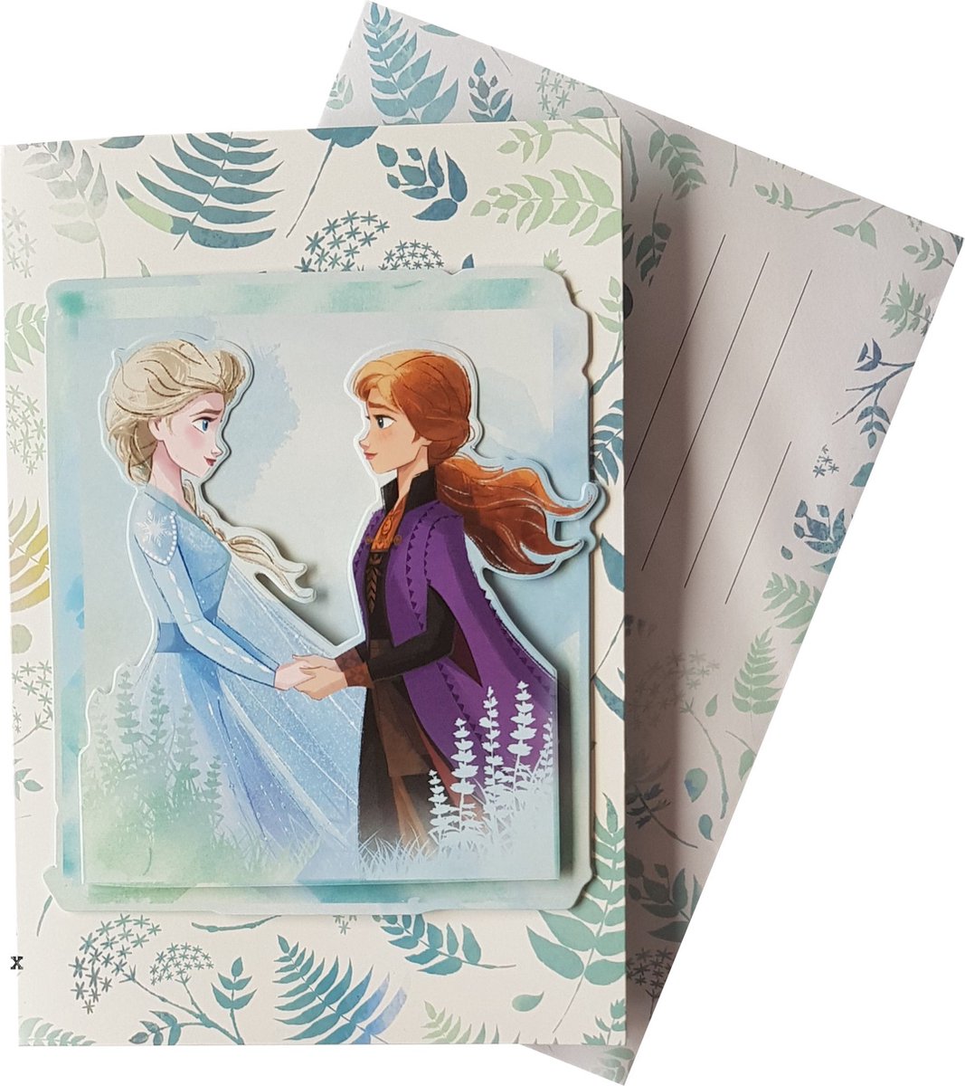 Disney Frozen - 3D wenskaart met envelop - Anna - Elsa - Bladeren ...