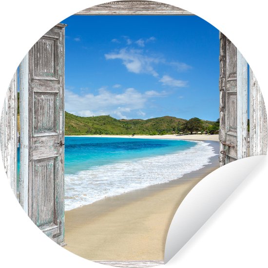 WallCircle - Muurstickers - Behangcirkel - Zee - Tropical - Doorkijk ...