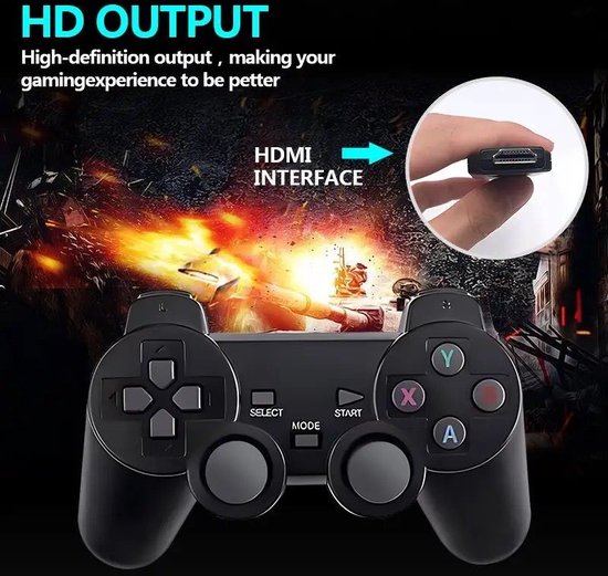 Game Stick 4K avec 2 manettes incluses - 64 Go - Chargeur - Carte d ...