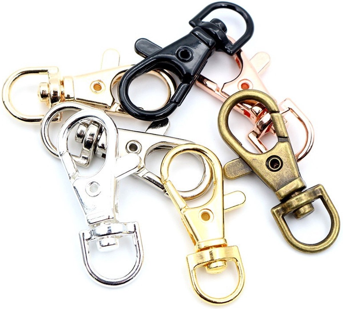 Musketon haak - 38mm - draaibaar - Zwart- 2 stuks | bol.com