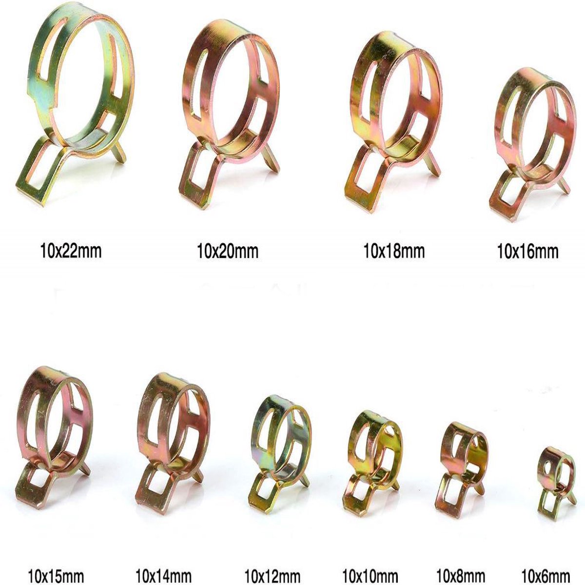 100 piezas ajustable 304 abrazadera de manguera de acero inoxidable abrazadera de manguera ...