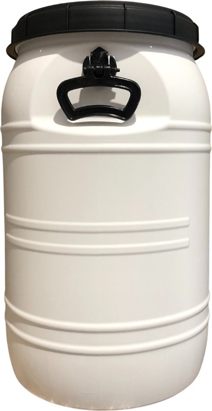 Voerton 70 Liter - Wit - Waterkluis - Schroefdeksel - Waterdicht ...
