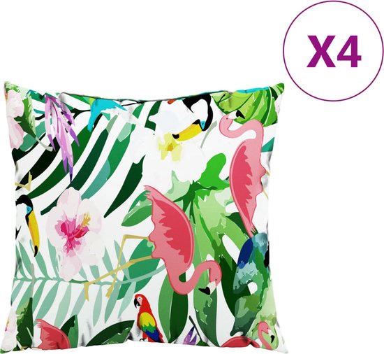 vidaXL - Sierkussens - 4 - st - 40x40 - cm - stof - meerkleurig | bol