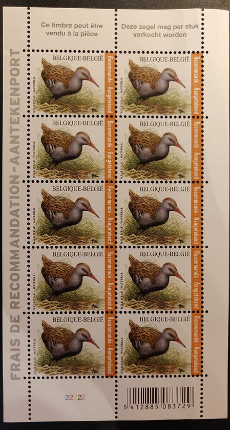 Bpost - 10 zegels voor aangetekende zending - verzending België ...