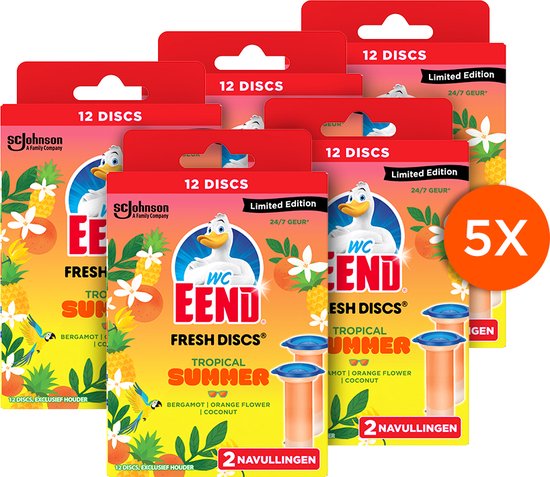 WC Eend Fresh Discs Tropical Summer navullingen - Limited Edition Geur ...