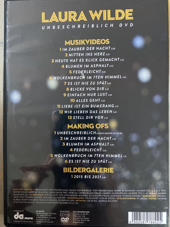 Laura Wilde Unbeschreiblich Fanbox dvd, Laura Wilde | Muziek | bol.com
