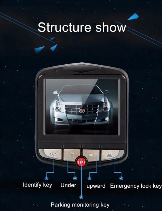 Achteruitrijcamera Met Scherm - Car Dashcam - DVR Camera - Dashcam Voor ...