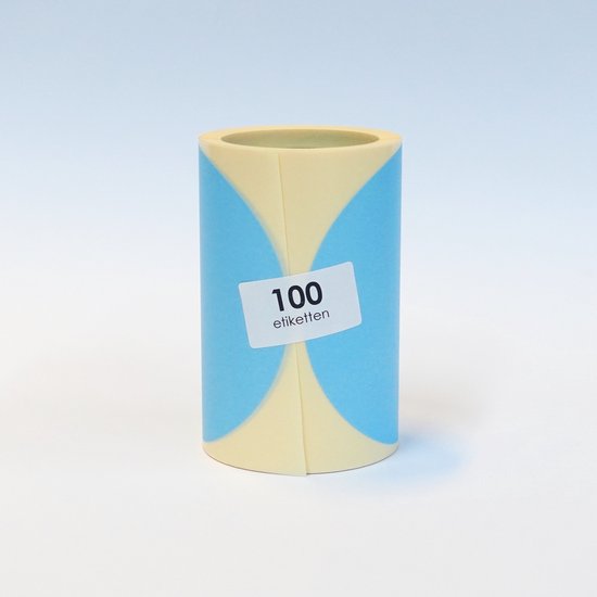 Blanco Stickers op rol 100 stickers 100mm blauw | bol