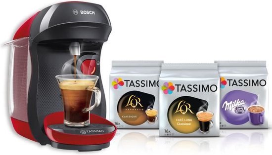 Bosch Tassimo Happy TAS1003 Red Pod Machine | bol
