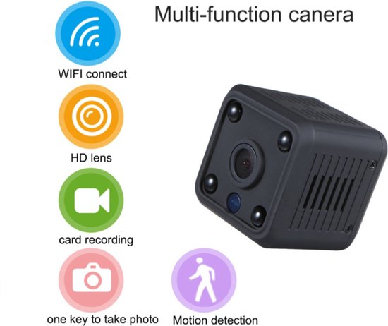 Mini IP camera met App & geluid - magnetisch - 360graden - Verborgen ...