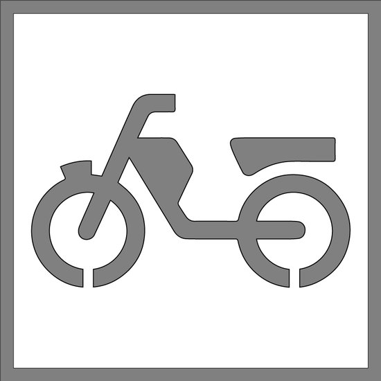 Brommers en scooters parkeervak sjabloon 400 x 400 mm | bol.com