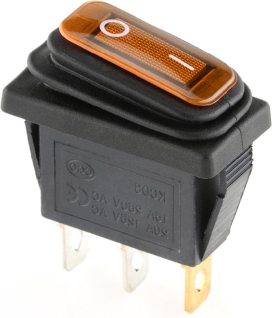 Rubberen SWD Wipschakelaar - KCD3O - 3-pins - Rechthoekig ...