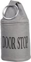Canvas deurstopper grijs - met ring -H 28 cm - Deur vastzetter ...