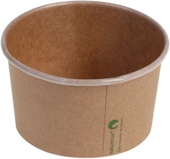 FSC® Kraft/PLA foodcontainer 3oz/90ml/75mm Ø x 45mm | Inhoud: 1000 ...