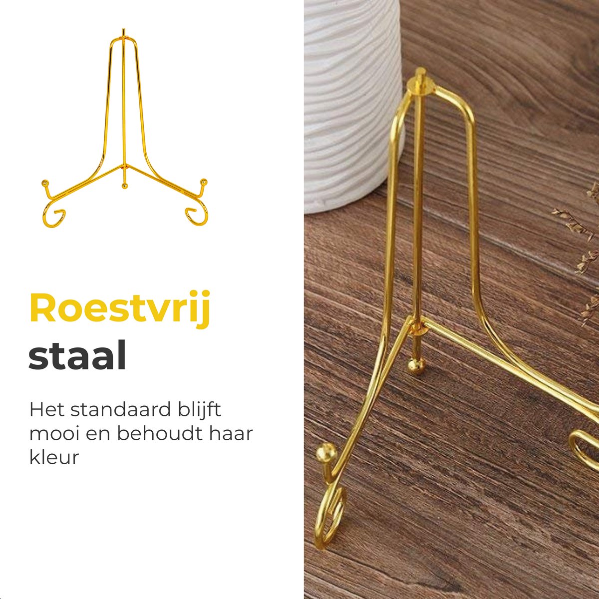 LBB - Bordenstandaard - Goud - Borden tot 27cm hoog - Elegant design ...