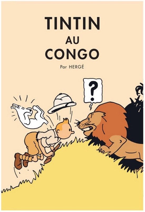 Kuifje Poster Kuifje in Congo - 50x70cm - Officiële Kuifje - Moulinsart ...