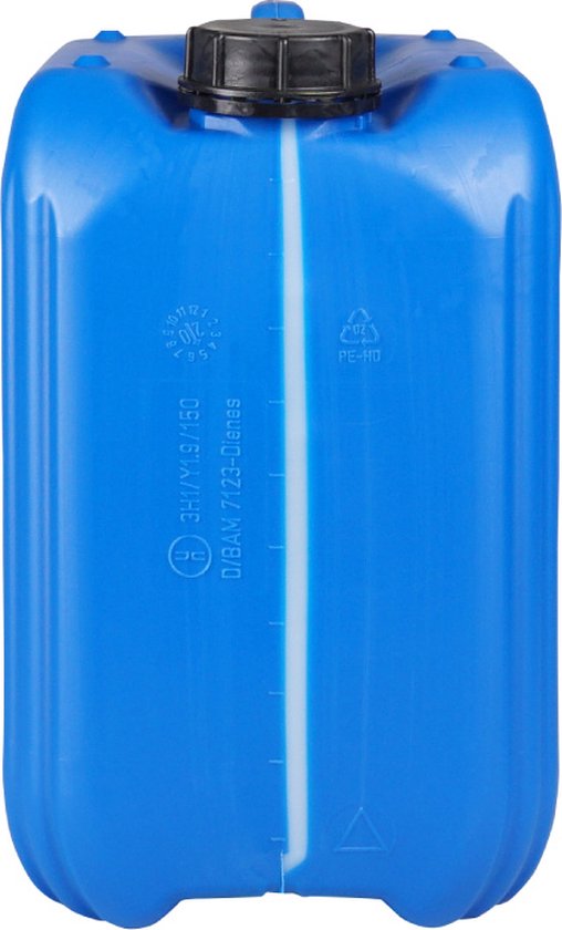 10 liter jerrycan - voor water en gevaarlijke vloeistoffen - blauw | bol