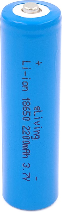 18650 Batterij. 3,7V Li-ion. 2200mAh, Button Top. | bol