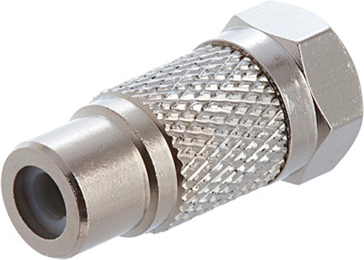 Coax Adapter - F-connector male naar Tulp (RCA) female - Per 1 stuk(s ...