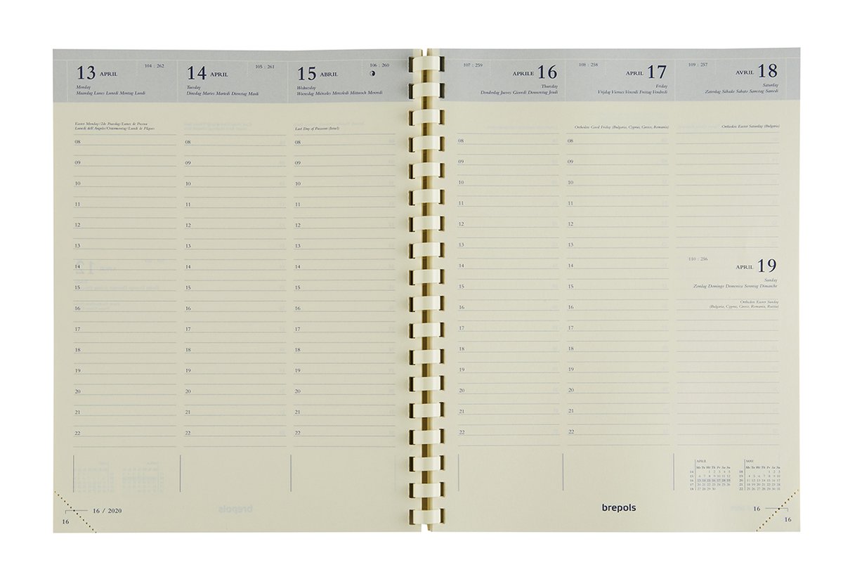Brepols Agenda 2024 • Timing 6t week • Palermo • Spiraal • 17,1 x 22 cm ...