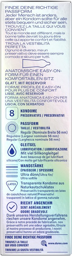 Durex Hautnah Extra Feucht 8 natuur latex condooms | bol