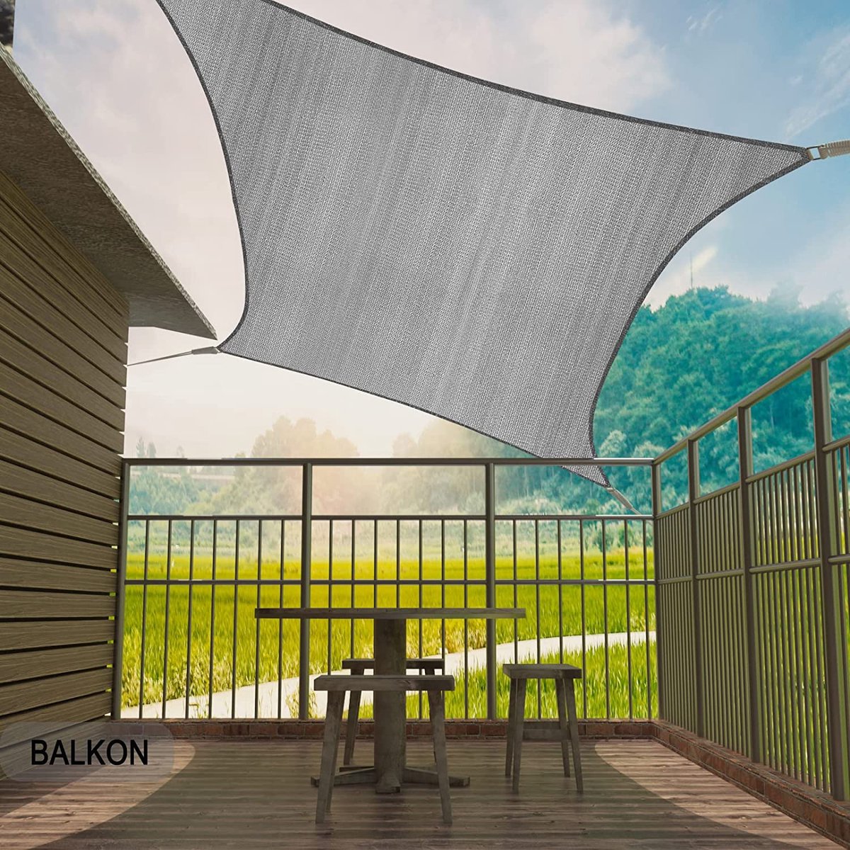 Voile d'ombrage, triangulaire, 2,5 x 2,5 x 3,5 m, brise-soleil en HDPE, perméable,... | bol.com