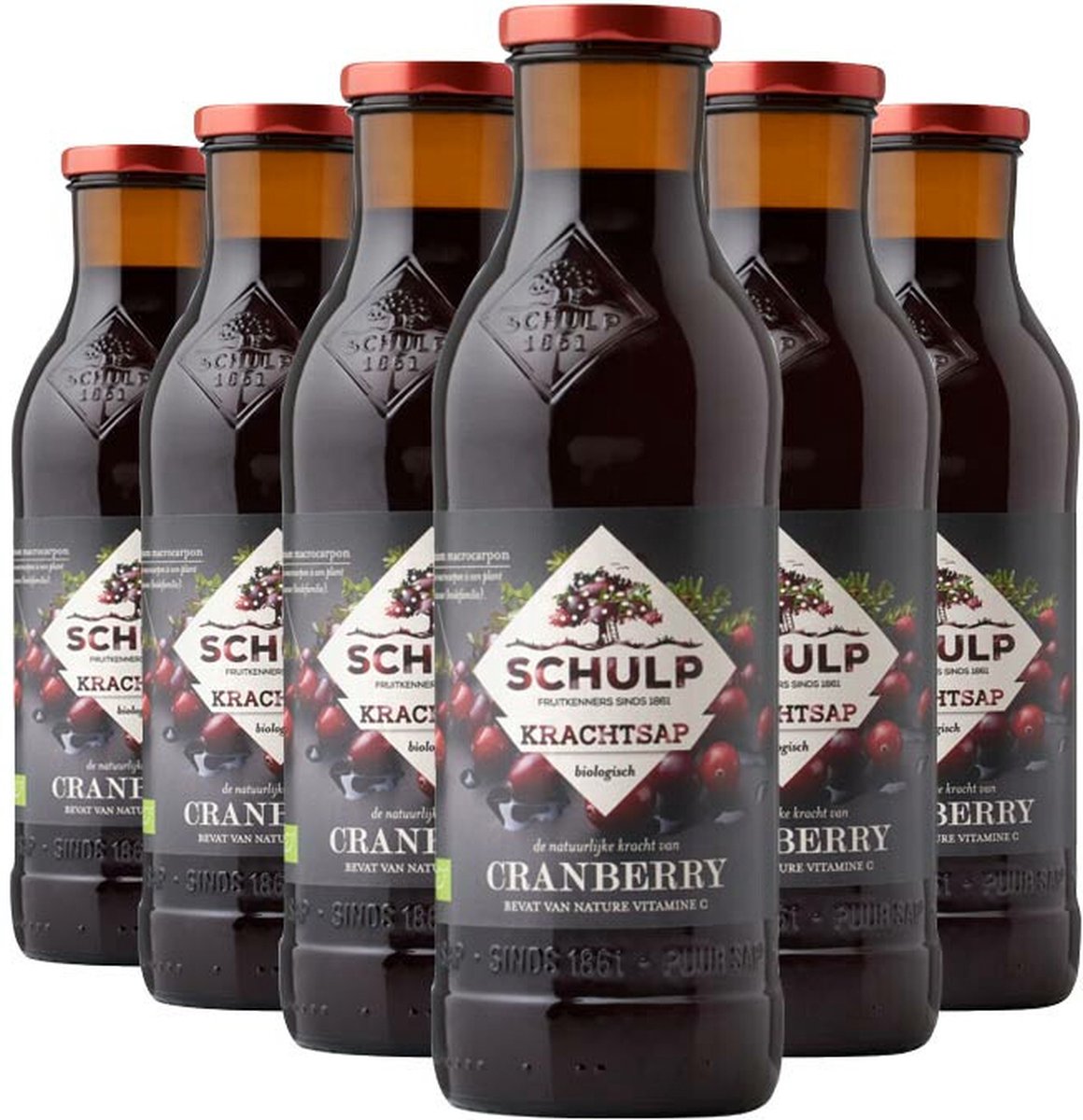 Schulp Cranberrysap Puur Krachtsap Biologisch 6 x 0,75 liter | bol