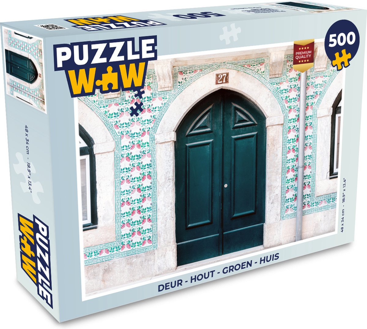 Puzzel Deur - Hout - Groen - Huis - Legpuzzel - Puzzel 500 stukjes ...