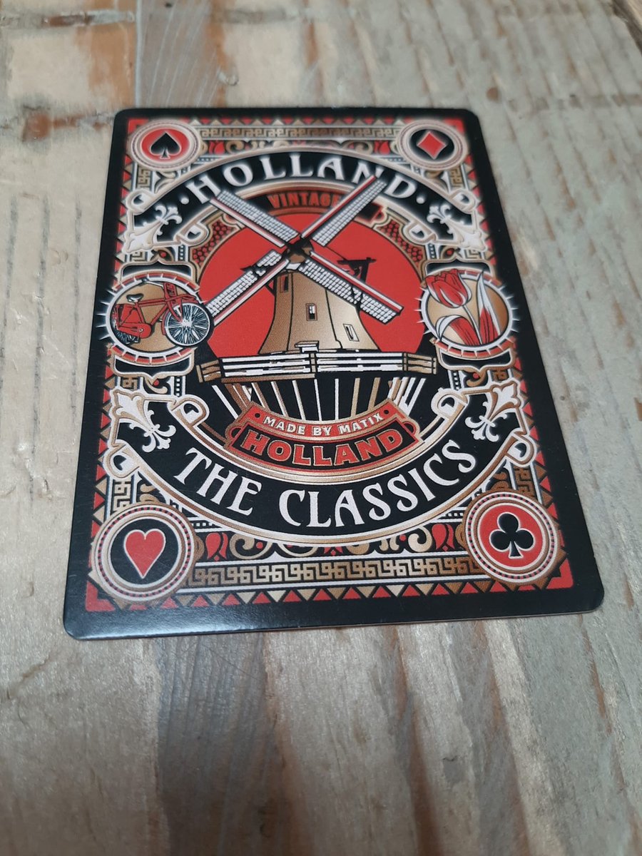 Speelkaarten Hollandse molen in rood-goudkleur | Games | bol.com