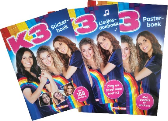 K3 Activiteiten boeken 3 stuks - Liedjes Doeboek - Posterboek - Stickerboek | bol