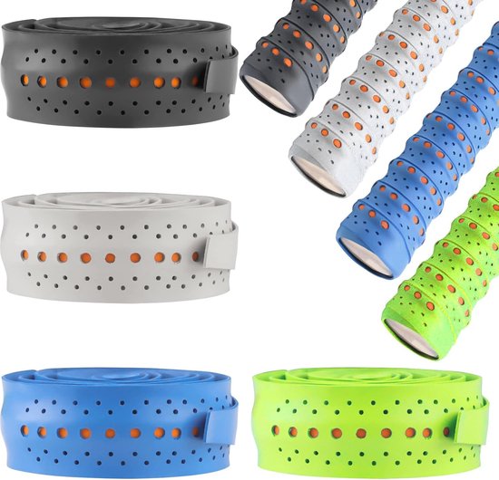 Gripband voor Tennis, Badminton en Squash - Antislip en Zelfklevend - 4 ...