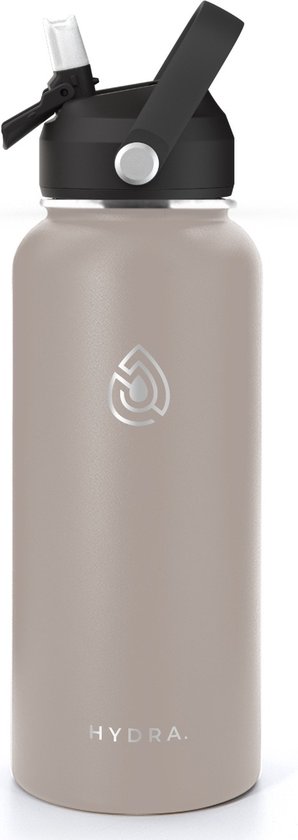 Drinkfles Roestvrij Staal 1000ml - Balanced Beige - 1L RVS Waterfles - Outdoor -... | bol