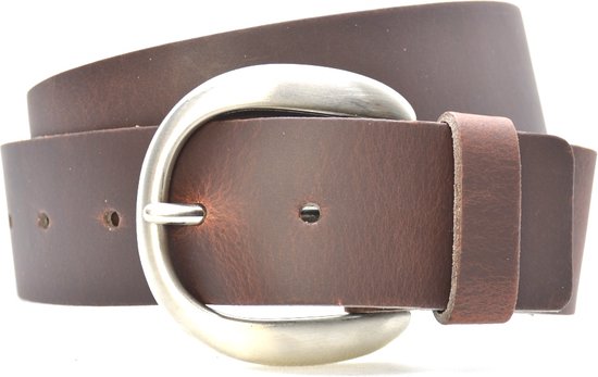 5 cm brede bruine dames riem - 100% leer - bruine tailleriem - Maat 105 ...