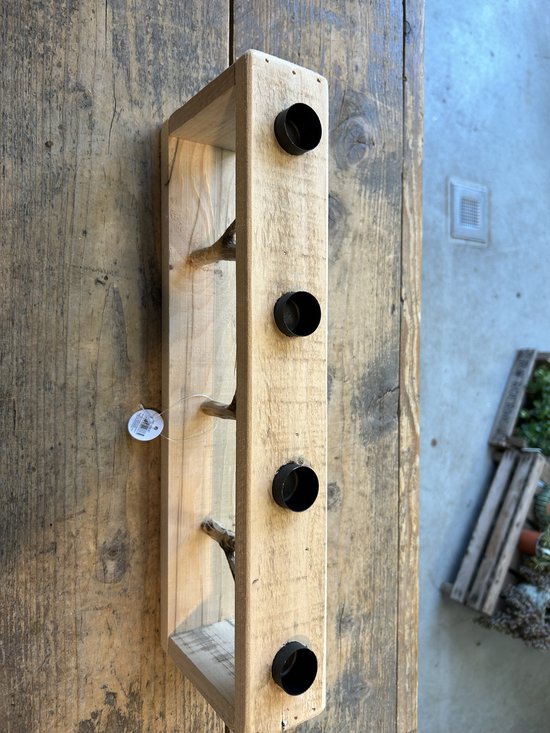 Houten rekje voor kaarsen | bol