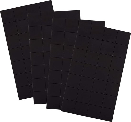 4 x 28 Square Magnetic Plates - Strong and Self-Adhesive Mini Adhesive ...