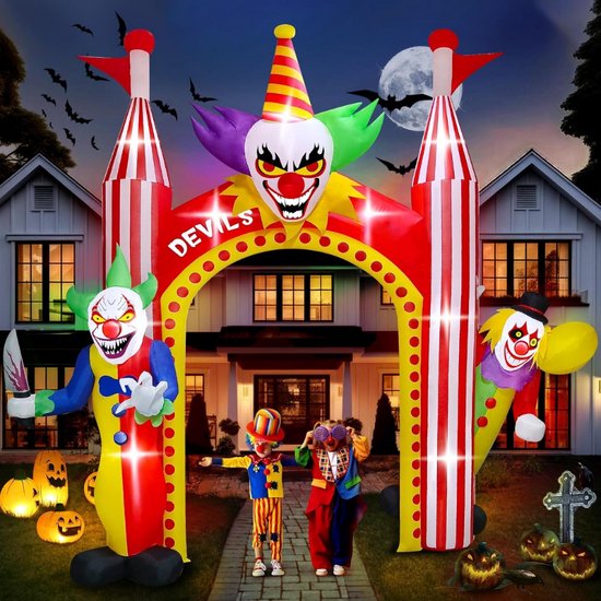 12 FT Opblaasbare Gigantische Clown Boog - Perfecte Buitendecoratie ...