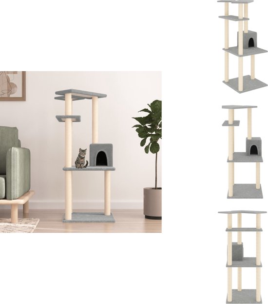 vidaXL Krabpaal - Krabpalen - Kattenpaal - - Kattenmeubel met sisal ...