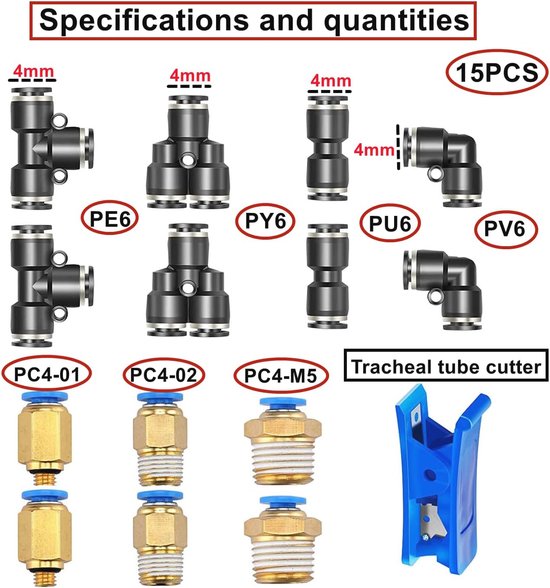 Pneumatische PU-slang 10 meter - Flexibele Persluchtslang met ...