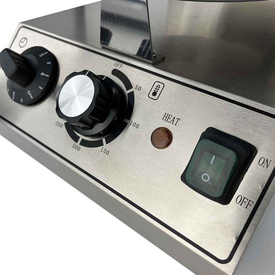 HCB® - Professioneel rond horeca Wafelijzer met timer - 230V ...