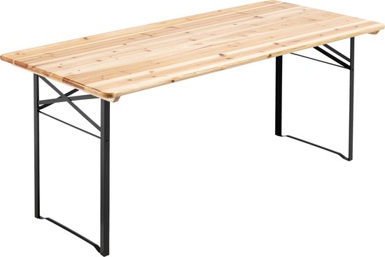 Oviala - Houten tafel 180 cm met inklapbare poten - Ensemble Brasserie ...