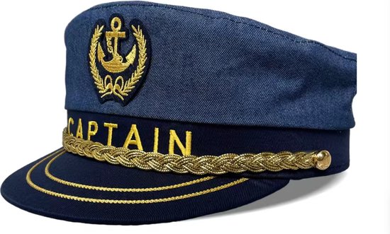 CAPTAIN Hoed Marine Blauw - Kapiteinspet voor volwassenen - Oktoberfest ...