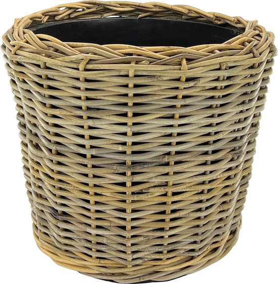 Naturn Living Rotan Bloempot - Voor binnen - Grijs - ø 50 x 52 cm | bol